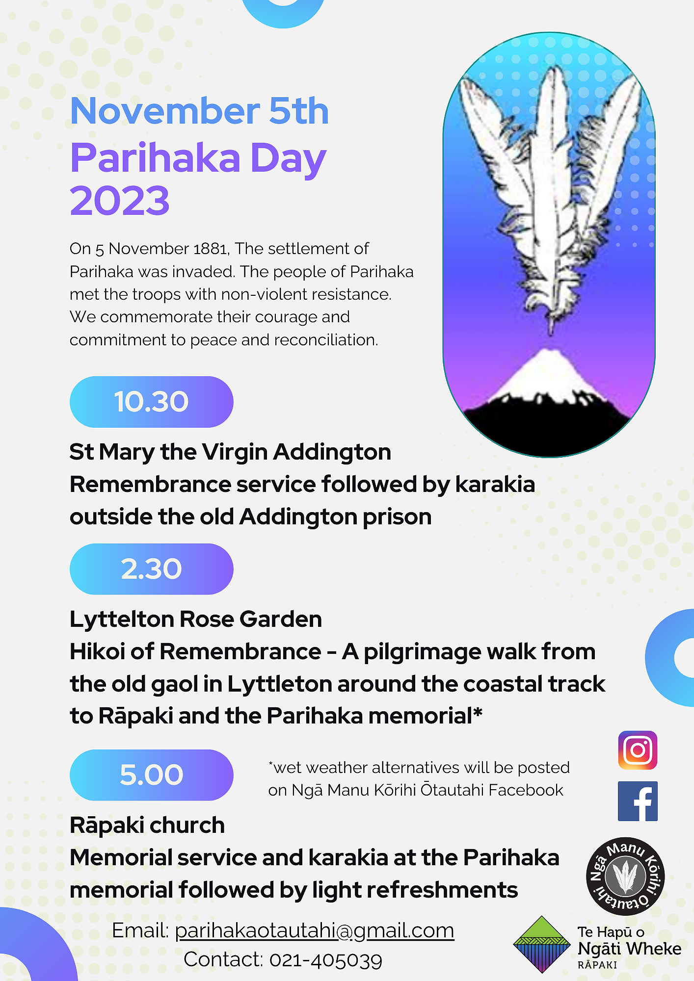 Parihaka Day 2023