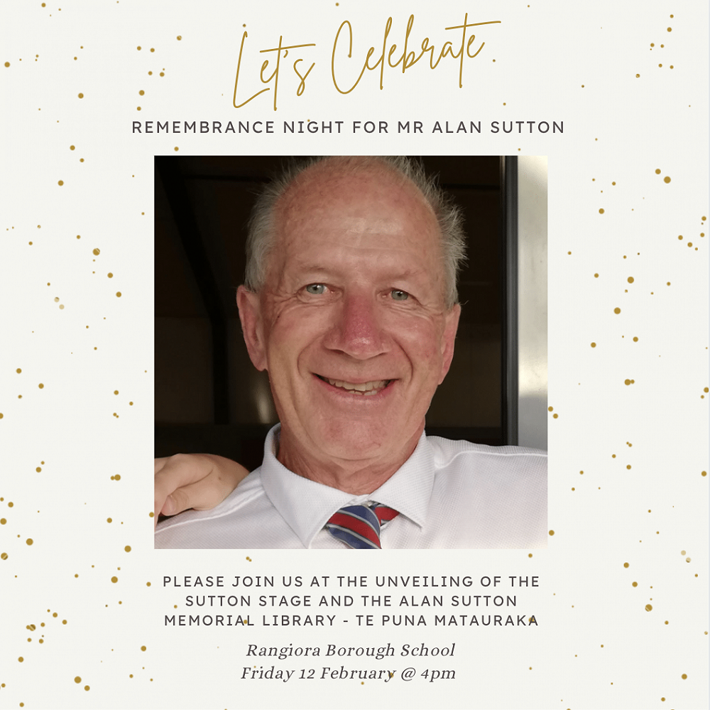 Let's Celebrate the Life of Mr Alan Sutton — Term 1 Newsletters - 2021