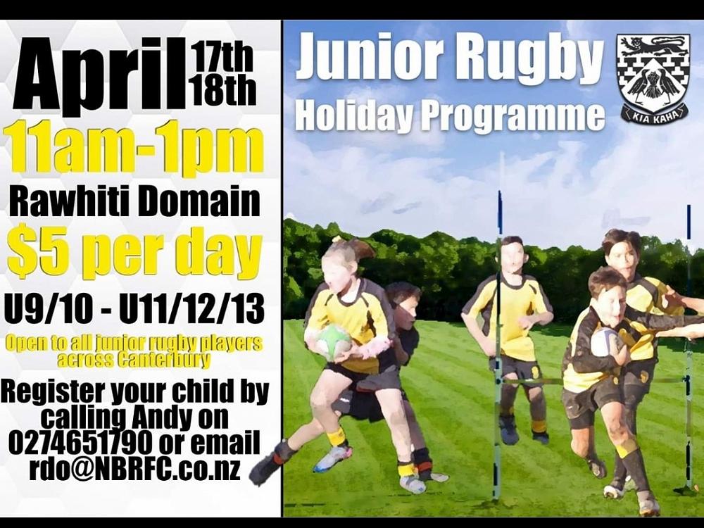 Junior Rugby Holiday Programme...