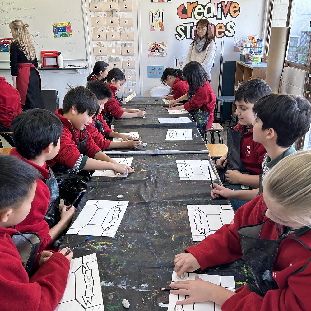 Tūranga waewae art at Te Tuhi