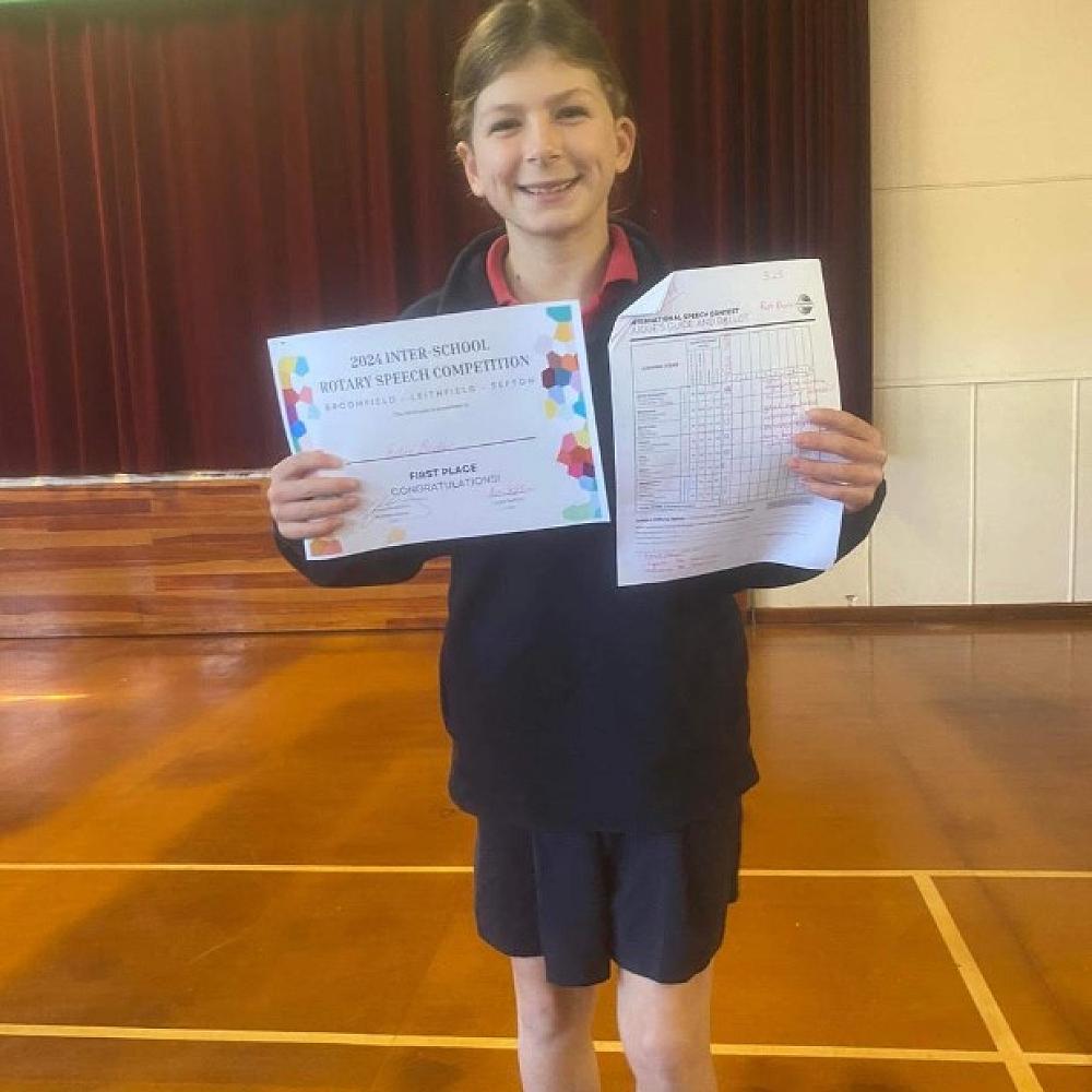 Edie Barber - Rotary Speech Competition