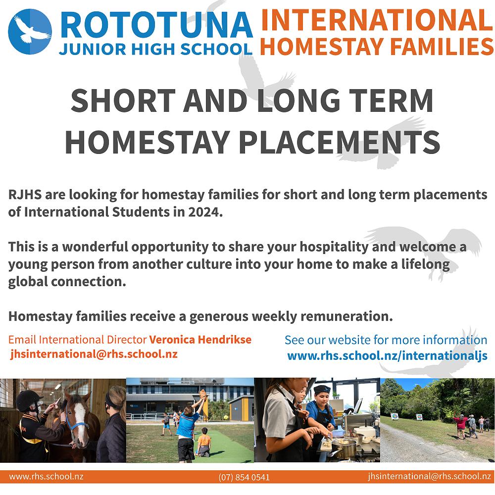 Wanted! Homestay Families for 2024