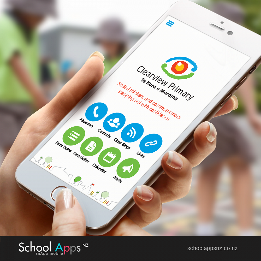Clearview Primary's Smartphone App (SchoolAppsNZ)