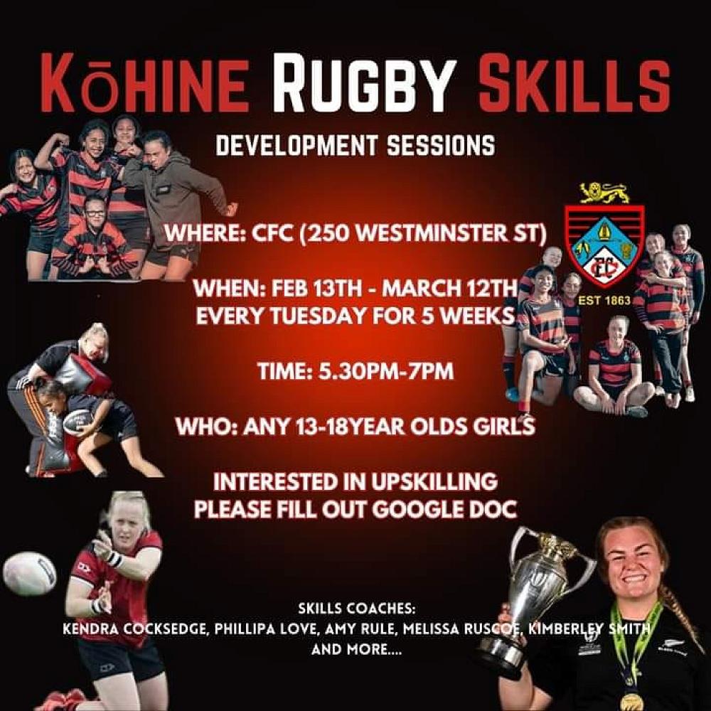 Rugby Development Sessions for girls aged 13-18 years old