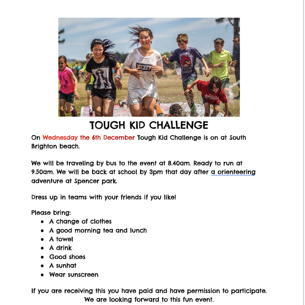 Tough kid Challenge Kōtare