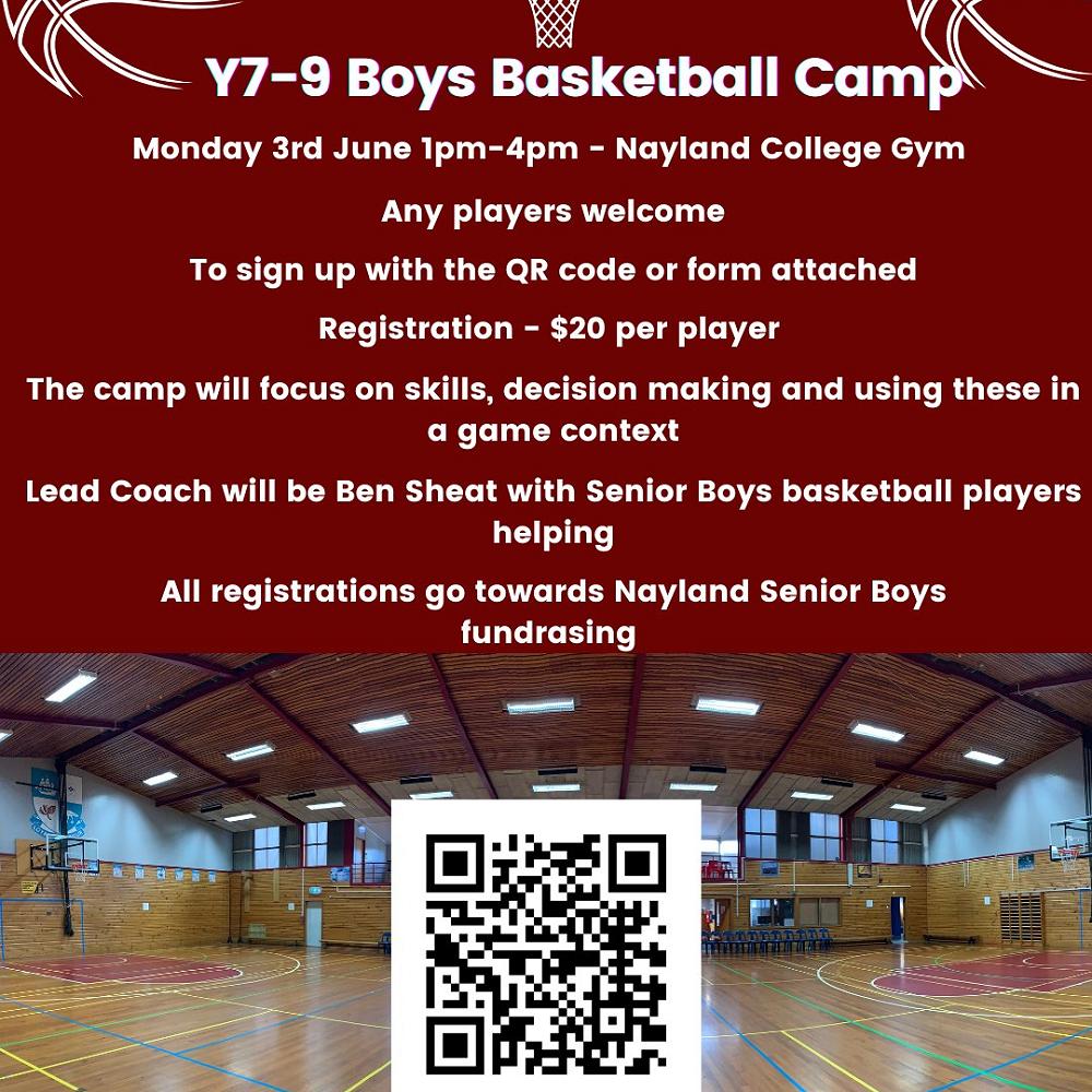 Year 7 - 9 Boys Basketball Camp — Nayland College Newsletter, 31 May 2024