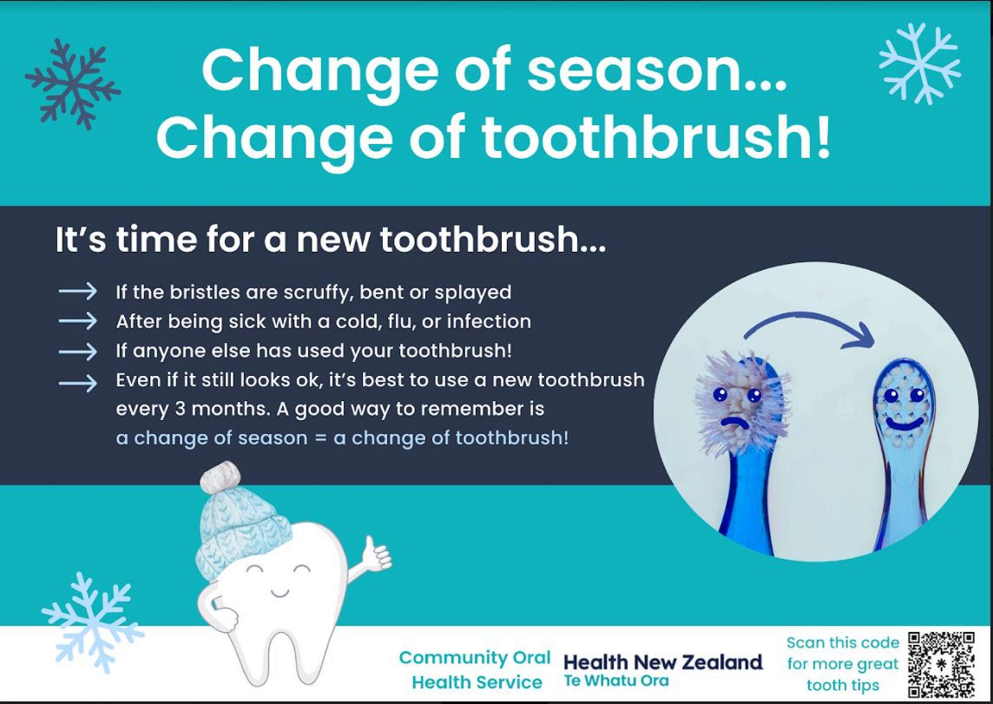 Change of season, change of toothbrush!