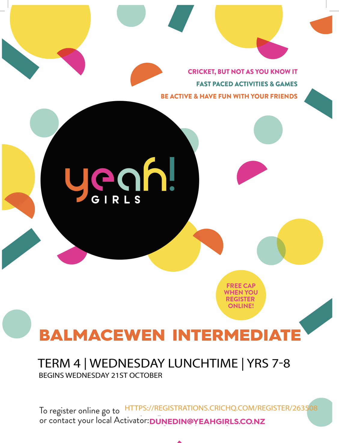 Yeah girls cricket | Balmacewen Intermediate