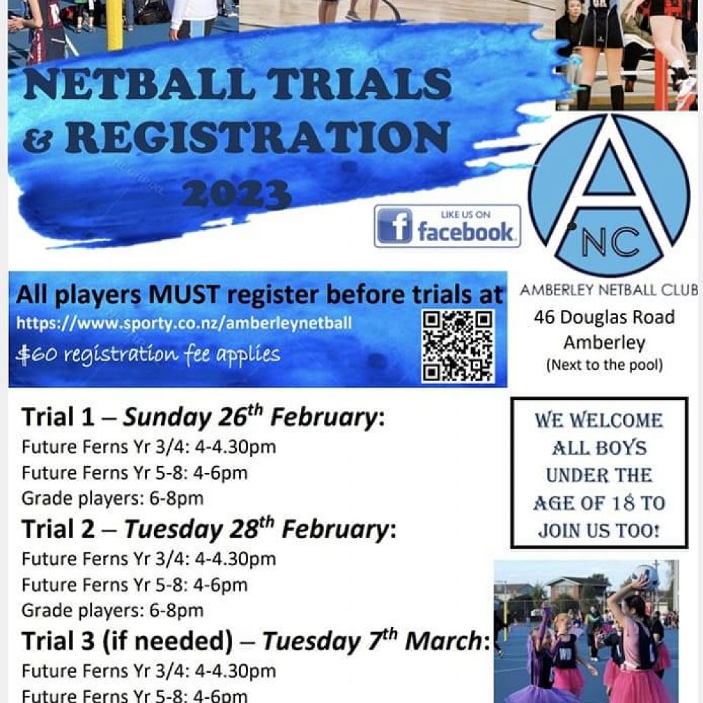 Amberley Netball Trials and Registration