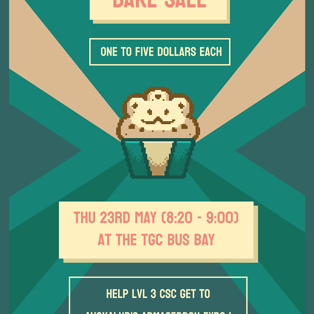 Level 3 Computer Science Armageddon fundraising bake sale