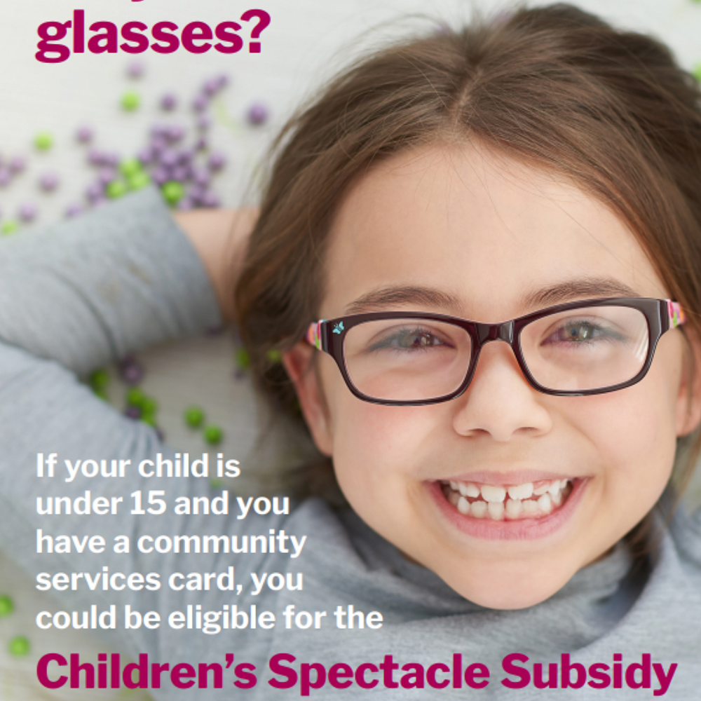 Children's Spectacle Subsidy