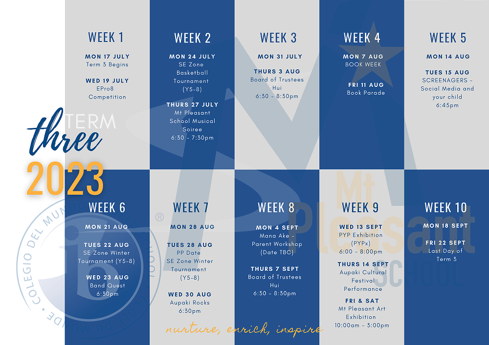 What's coming up in Term 3 — Term Three Week Six