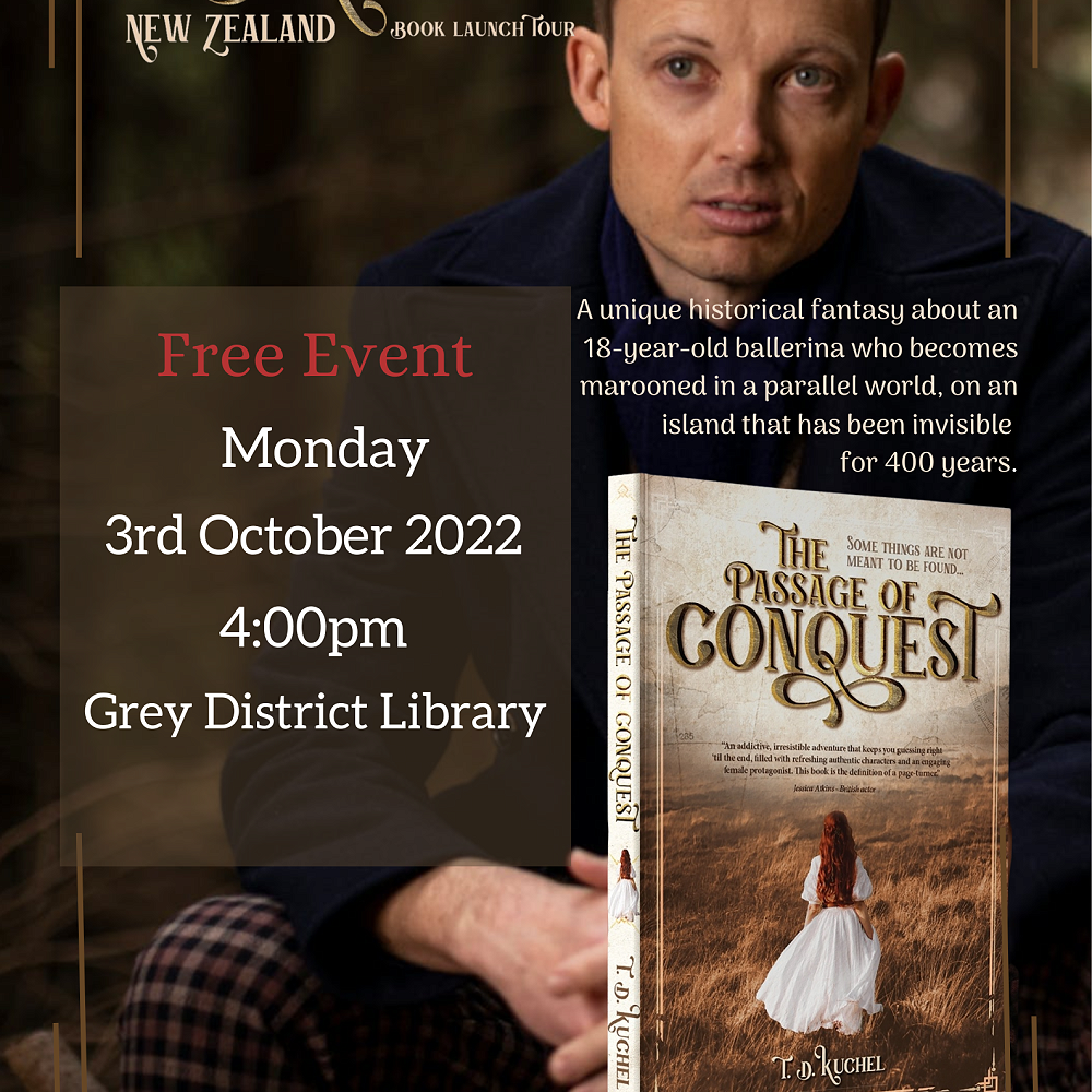 Author: T.D. Kuchel talk at the Grey District Library 3 October 4pm