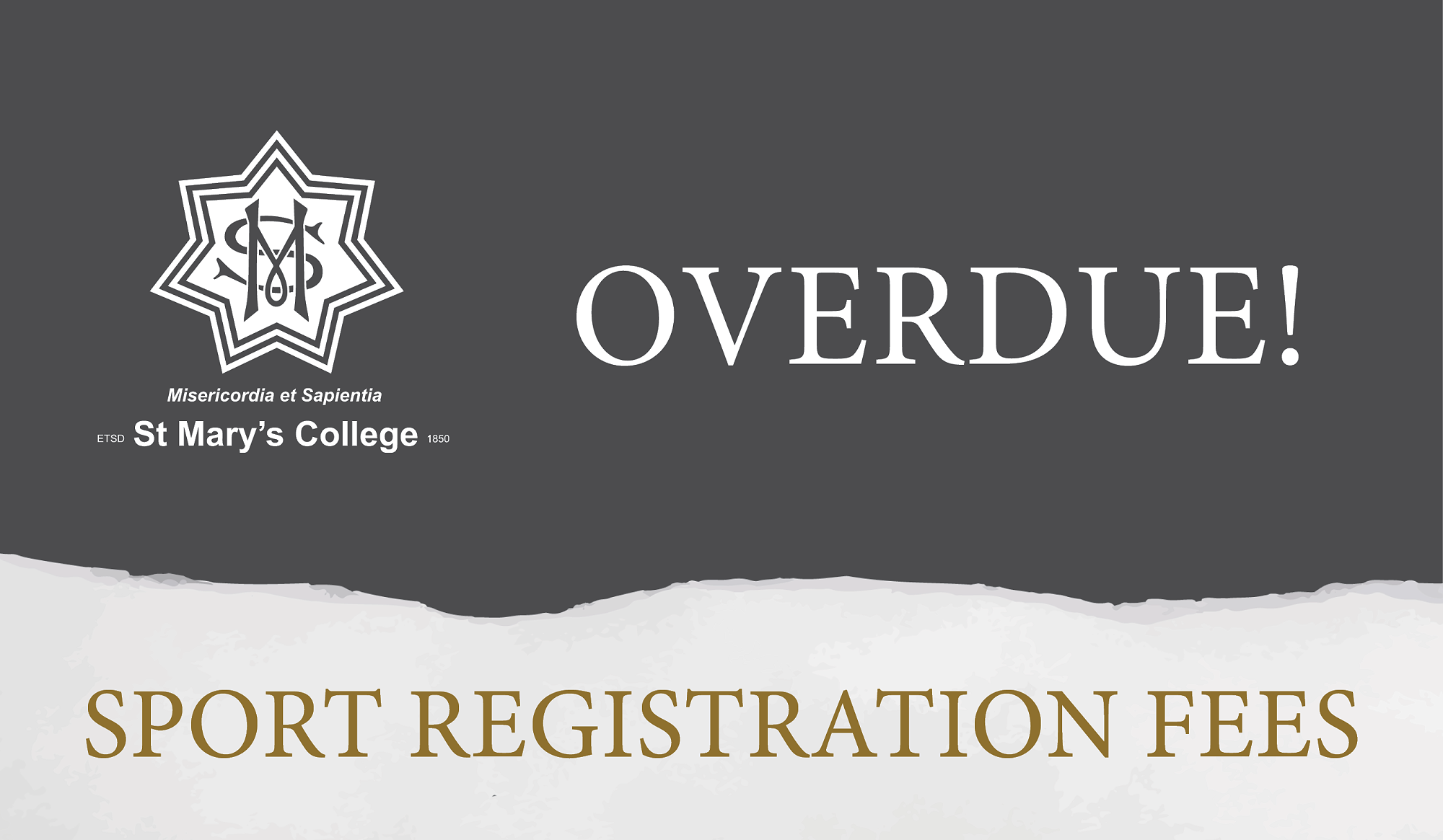 Sport Registration fees Overdue