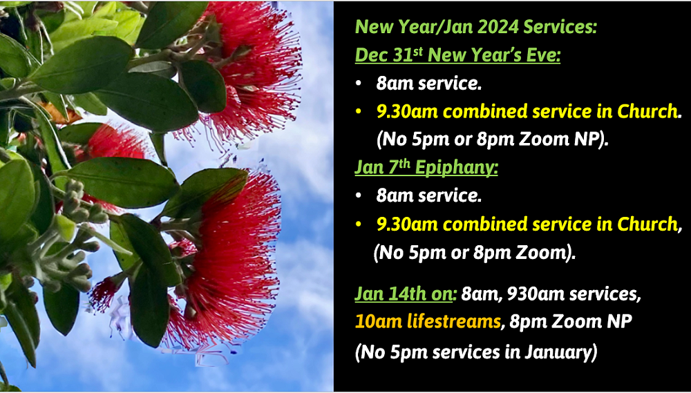 New Year & January services