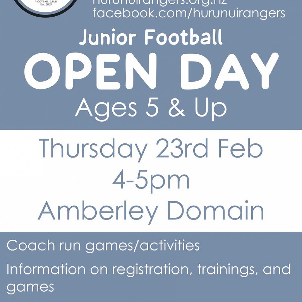 HURUNUI RANGERS FOOTBALL OPEN DAY — Newsletter 16th February 2023