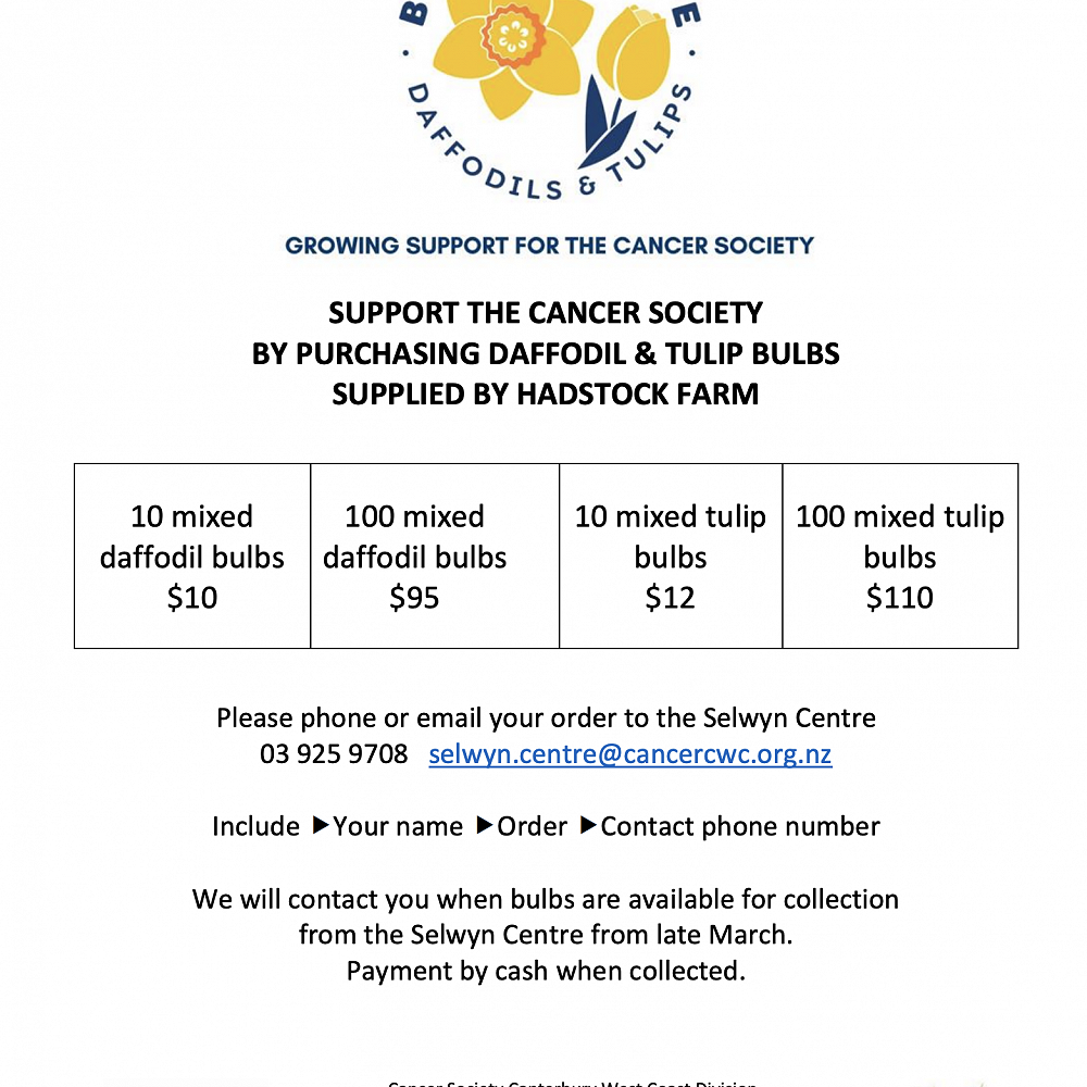 Bulbs of Hope – Growing Support for the Cancer Society