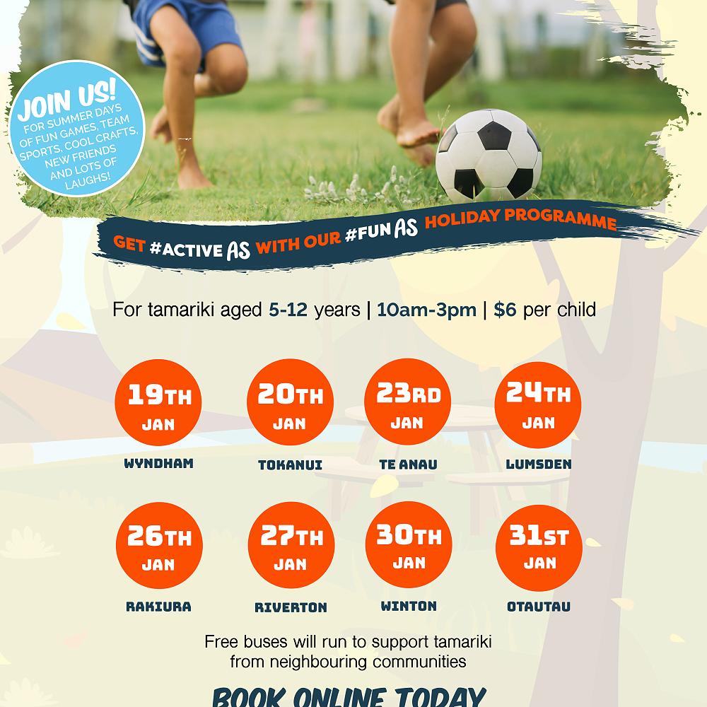Holiday Programme. Presented by Active Southland — Newsletter: Week 6 ...