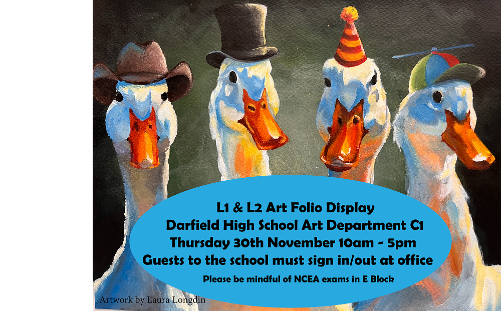 L1 & L2 2023 NCEA Art Folio's on display — DHS Dispatch, 24 November 2023