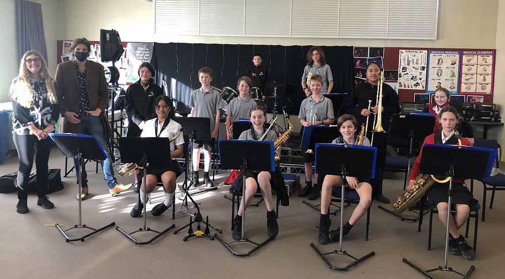 Hamish Smith visits our jazz band!