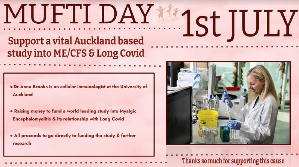 Mufti day - 1st July to support a study into ME/CFS and long COVID ...