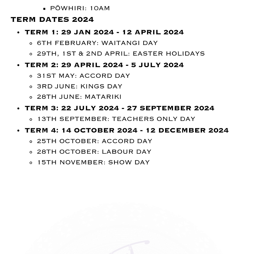 Term 1 Events