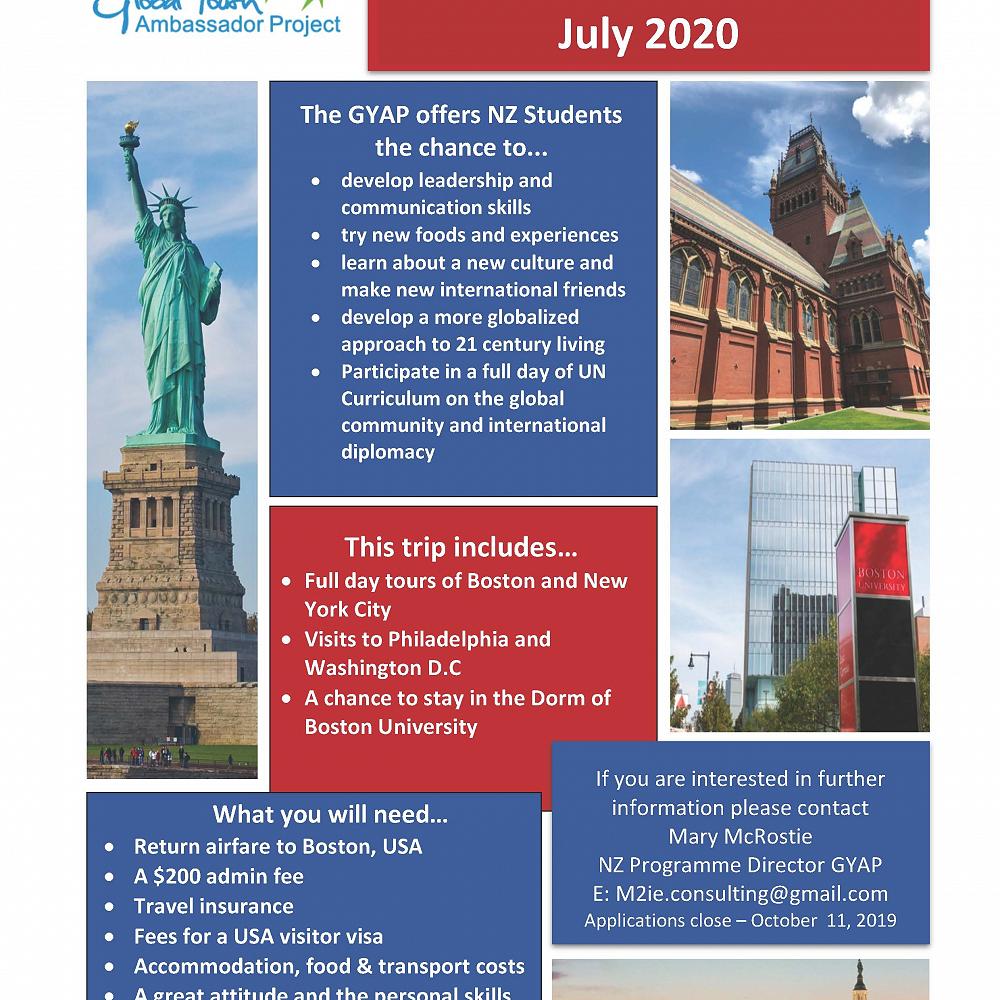 Global Youth Ambassador Project - USA July 2020 — St Bede's College ...