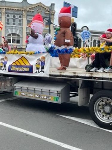 Celebrating Christmas the Bluestone way in the Santa Parade today!
