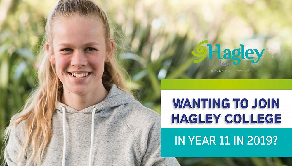 Wanting to join Hagley for Year 11 in 2019?