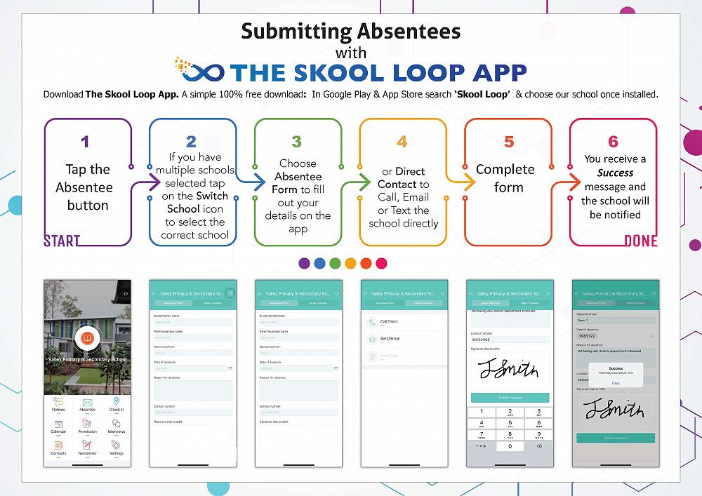 Submitting Absentees through our Skool Loop App