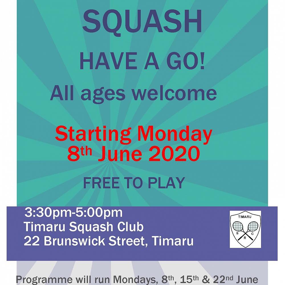 Timaru Squash Club - Have a Go!!