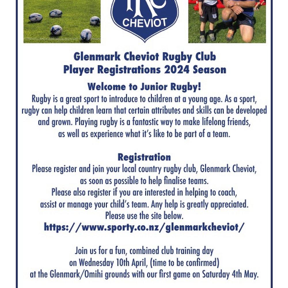 Glenmark Cheviot Rugby Club Registration Day