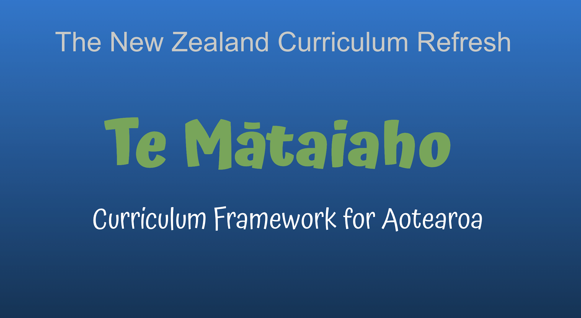 New Zealand Curriculum Refresh