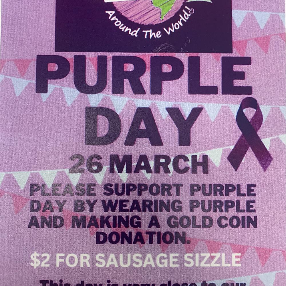 Purple Day - Sausage Sizzle — @Addington - Friday 22nd March