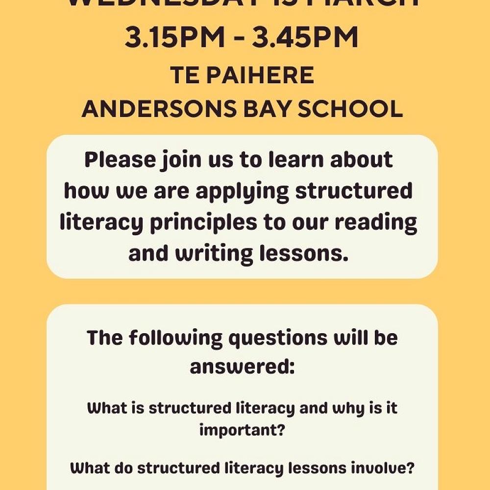 Parent Information Afternoon — Andersons Bay School Newsletter - 1 ...