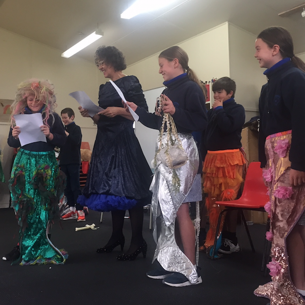 Felicity Williams in the library