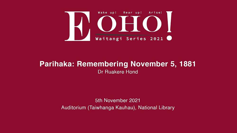 Parihaka Day 5 November