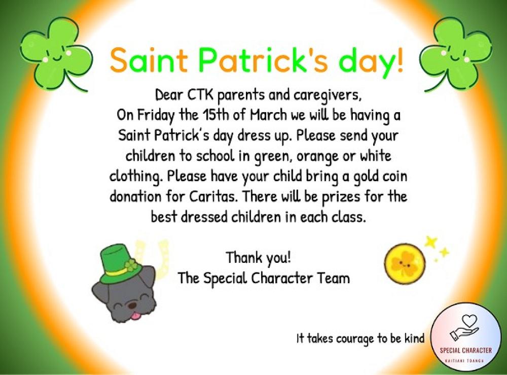 St Patrick's Day — CTK Newsletter