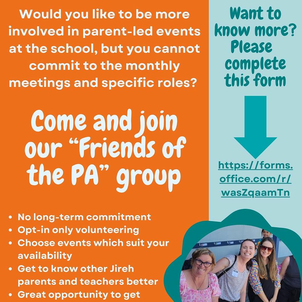 COME AND JOIN “FRIENDS OF THE PA”