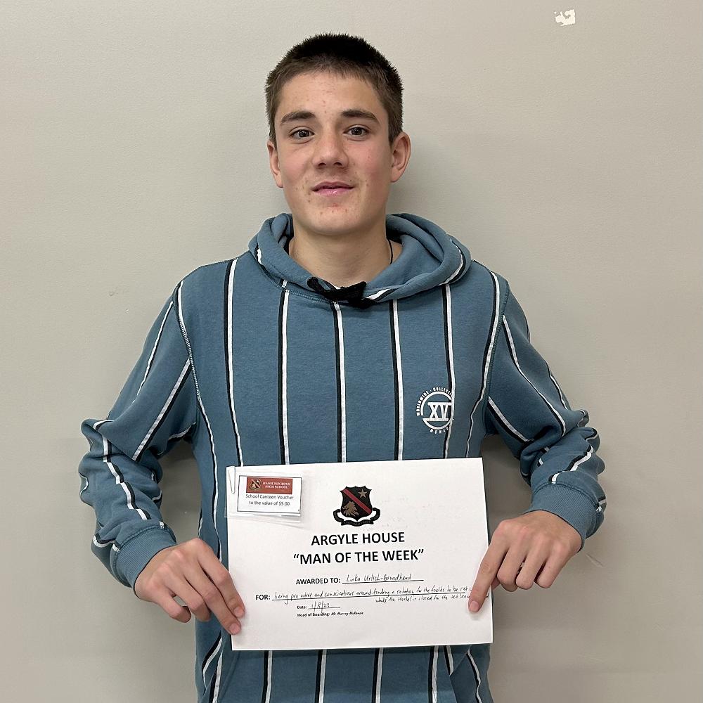 🏴 Man of the Week, Term 3 Week 3 🏉 — Argyle House Term 3 Newsletter