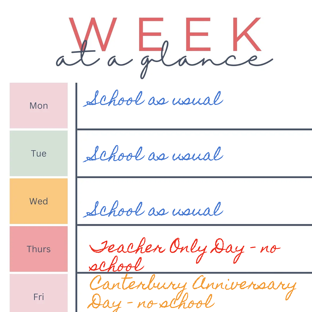 Reminder: Short Week Ahead