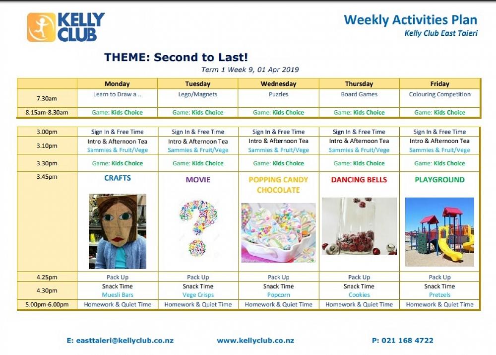 KELLY CLUB - WEEK 9