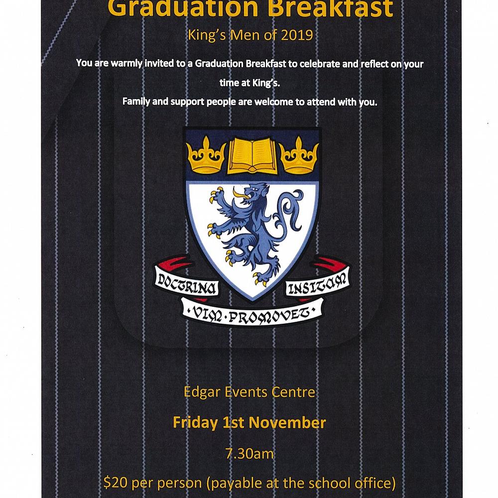 Year 13 Graduation Breakfast — Stunning end to the term