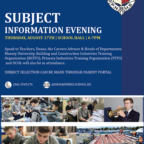PNBHS 2024 Subject Information Guide