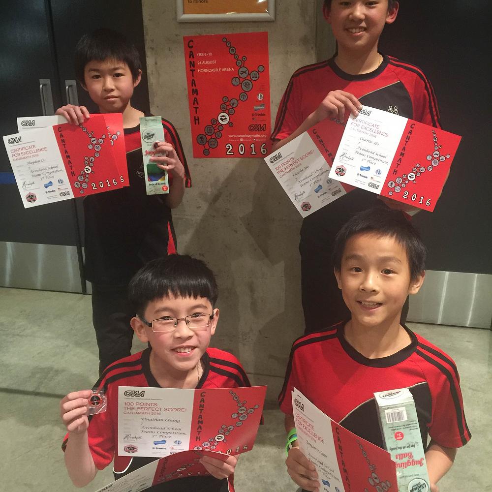 Avonhead's Y7 and Y8 Cantamath Teams win the golden ticket for perfect ...