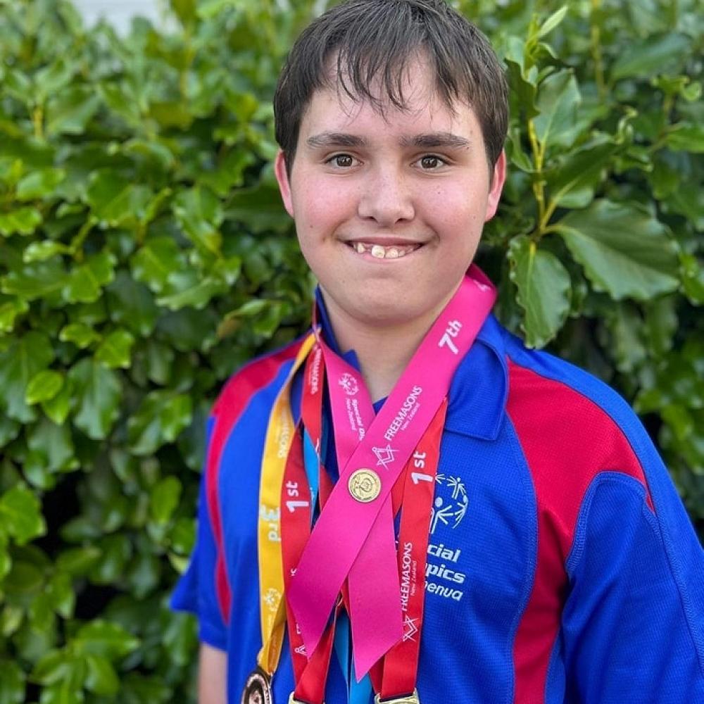 Check out Sam Caldow and all of the medals he won swimming at the ...