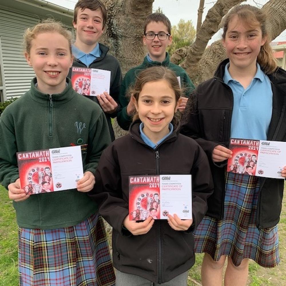 Great results at this year's Cantamath competition