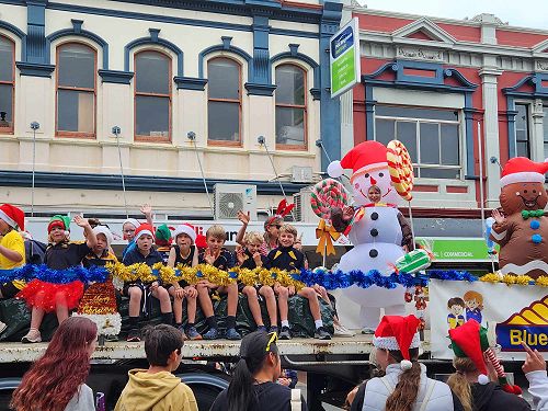 Celebrating Christmas the Bluestone way in the Santa Parade today!