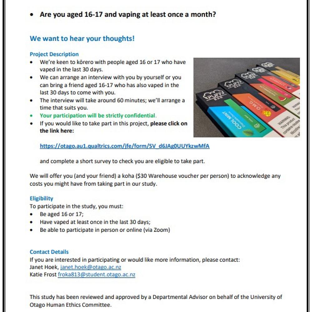 ASPIRE 2025 Smokefree Research Unit