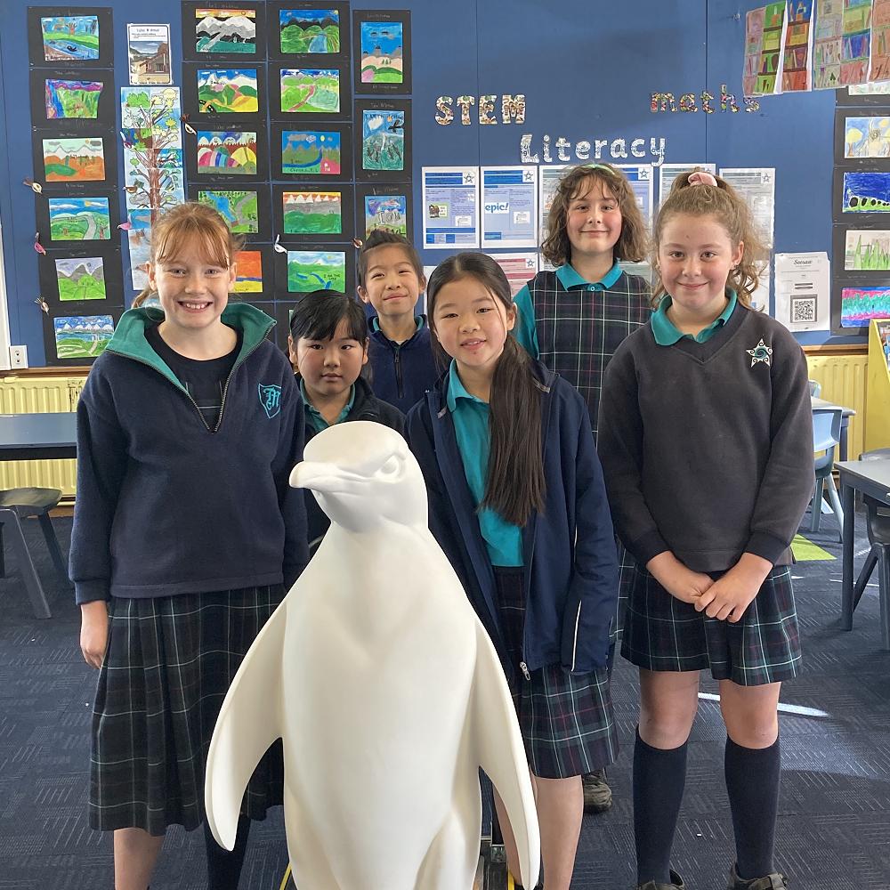 Pop up Penguin at Merrin School